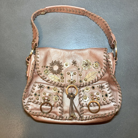 Rafe | Bags | Rare Rafe Ny Rose Gold Leather Purse W Beautiful ...